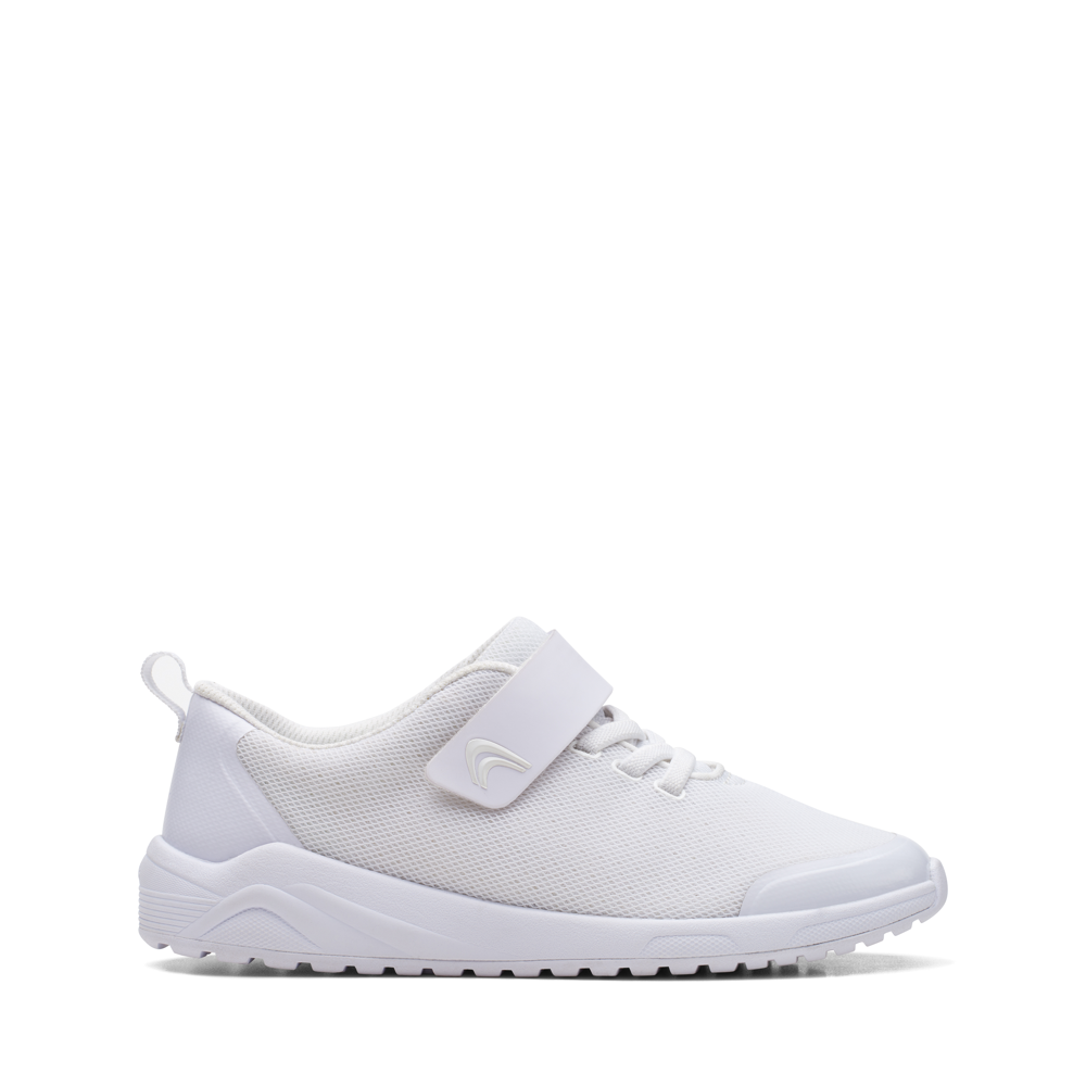 Clarks - Aeon Pace O - White - Trainers – Colton Footwear