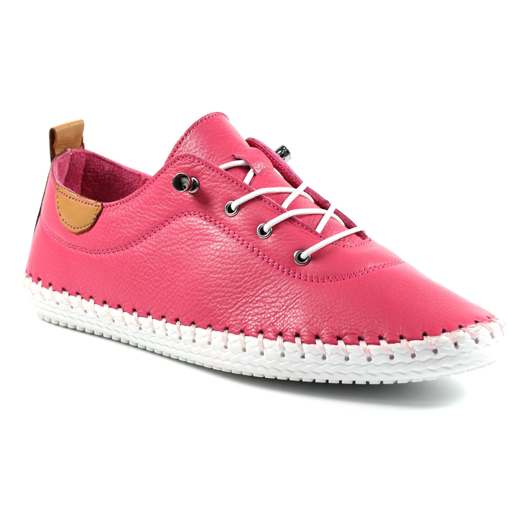 Lunar - St Ives - Raspberry - Shoes – Colton Footwear